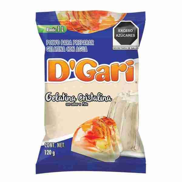 Gelatina D`Gari Cristalina sabor piña 120gramos - Gelartistica