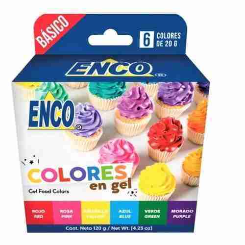 Colorantes gel básicos 6 frascos de 20gramos cada uno - Gelartistica