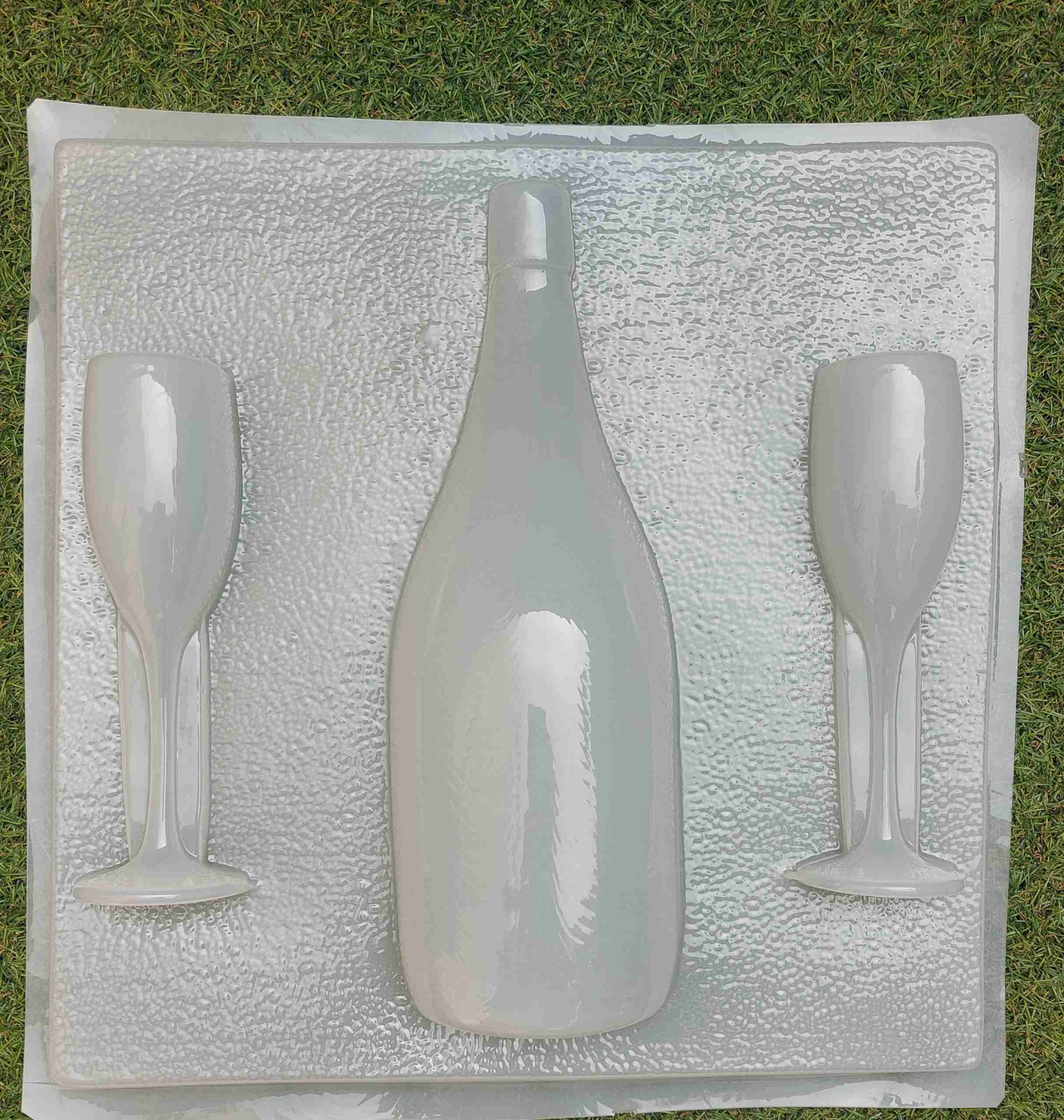 Molde botella champan y copas – Gelartistica